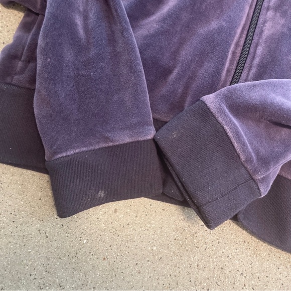 adidas | Tops | Vintage Womens M Adidas Purple Velour Tracksuit Hoodie ...